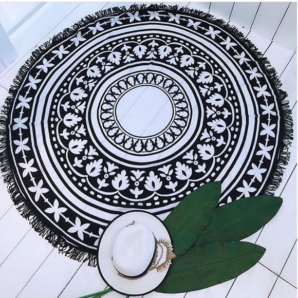 round towel company | Bath | Round Towel Co 0 Cotton Fringed Beach ...